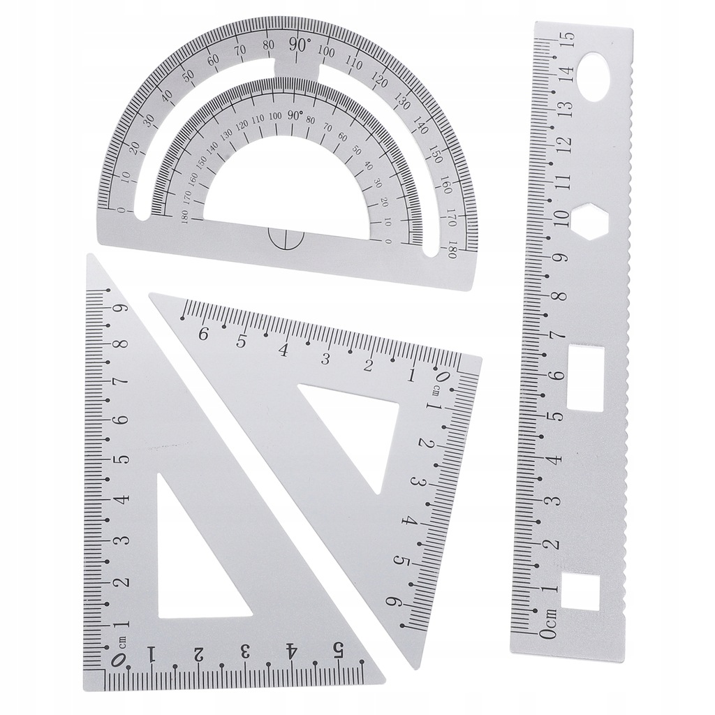 Scale Ruler Metal Protractor Straight Tool Linear - 14452107166 ...