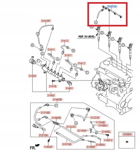 PRZEWÓD PALIWOWY CR 314712A665 DO KIA/HYUNDAI - 12338842403 - oficjalne ...