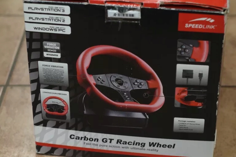 KIEROWNICA SPEEDLINK CARBON GT RACING PC PS2/PS3 - 12819825098 - oficjalne archiwum Allegro