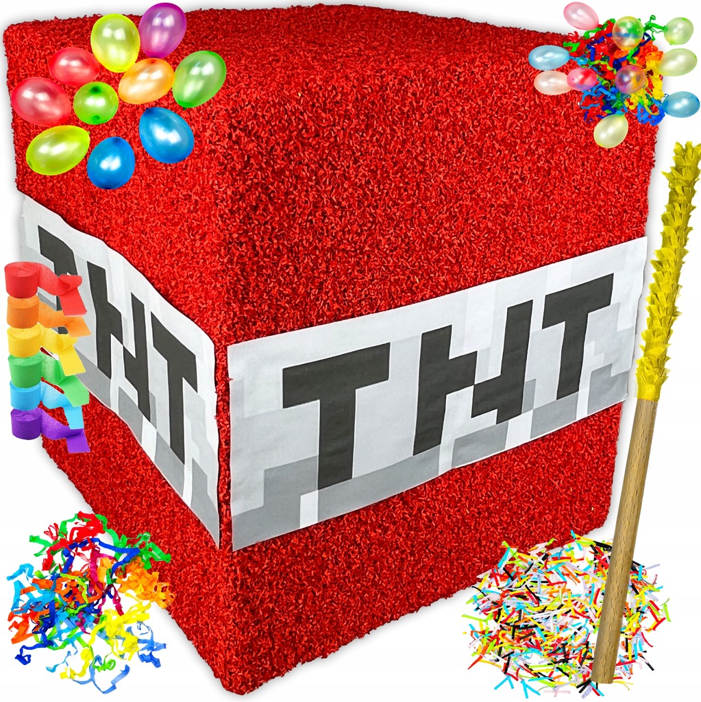 PINIATA XXL MAJNKRAFT minecraft TNT bomba PINATA - 14351829460 ...