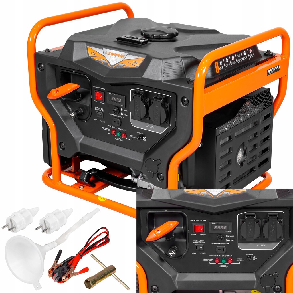AGREGAT GENERATOR PRĄDU PRĄDOTWÓRCZY INWERTOROWY 230V 12V AVR BARDZO CICHY - 14318590733 ...