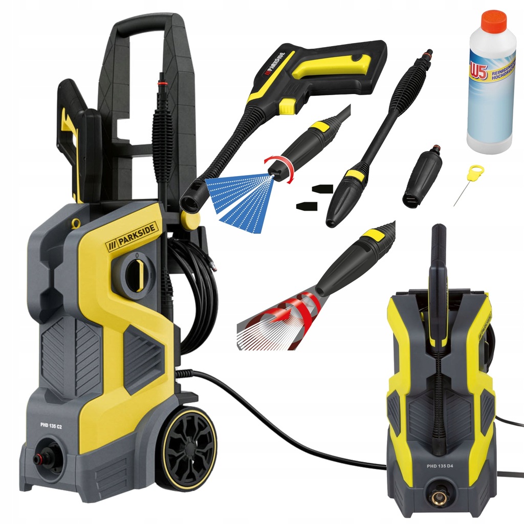Myjka ciśnieniowa Parkside 135 bar 1800 W - 12501066694 - oficjalne archiwum Allegro