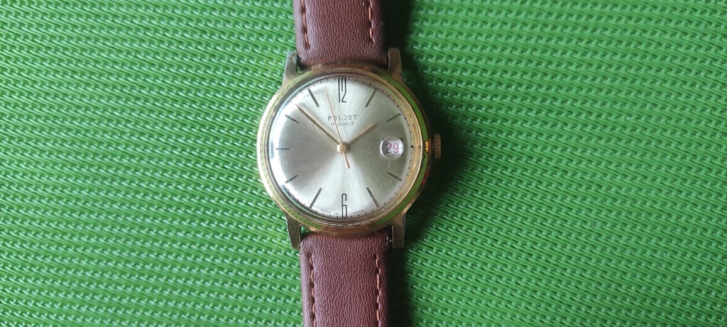 Piękny złocony 20Au rzadki POLJOT - czerwona data--do kolekcji-lata 70 ...