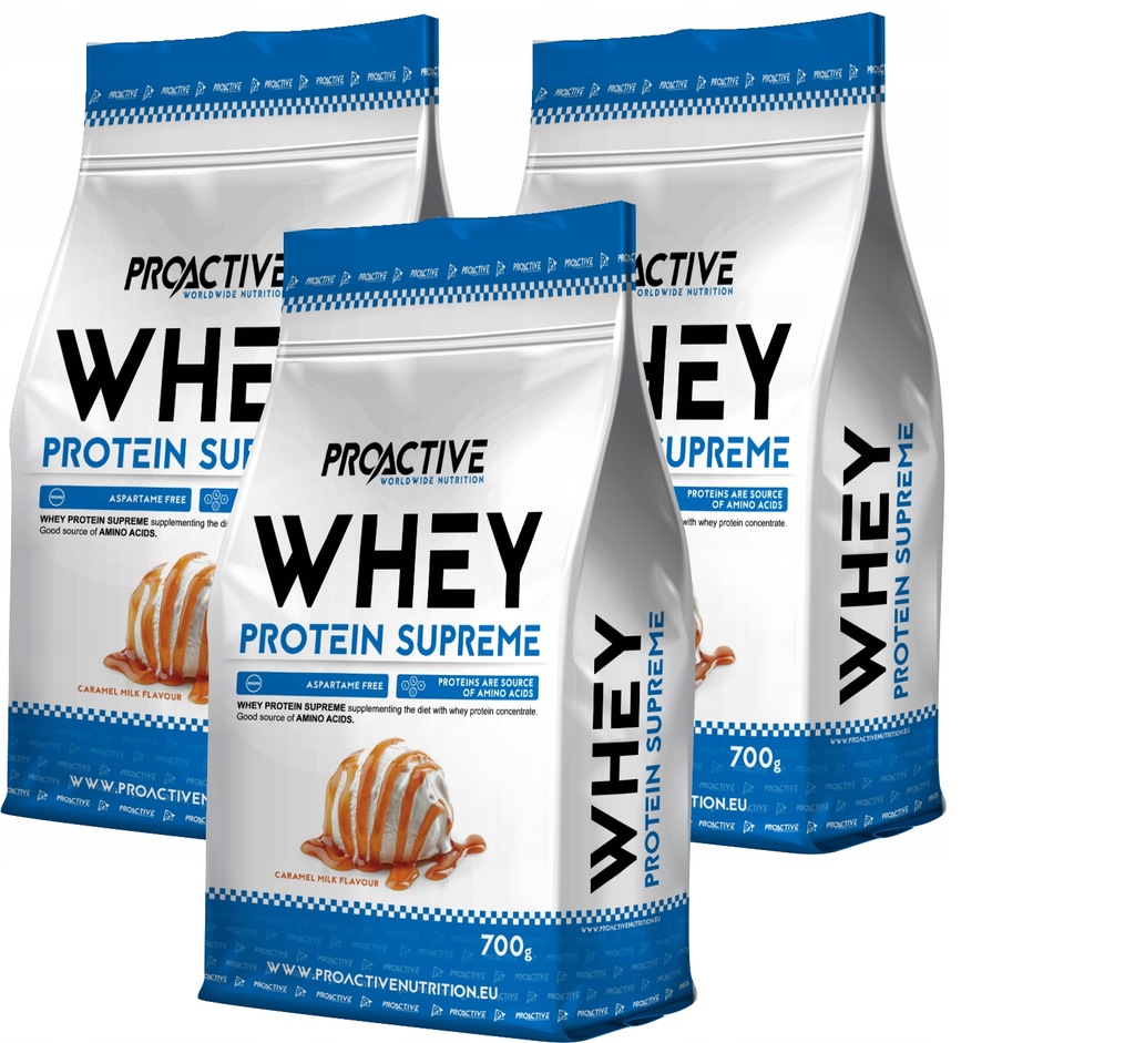 ProActive. WHEY. WPC. 80. INSTANT. BIAŁKO. 3x700g - 7723954884 ...