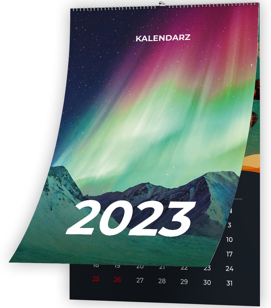 Kalendarz ścienny 2023 ZORZA 13 stron A4 - 12514827758 - oficjalne archiwum Allegro