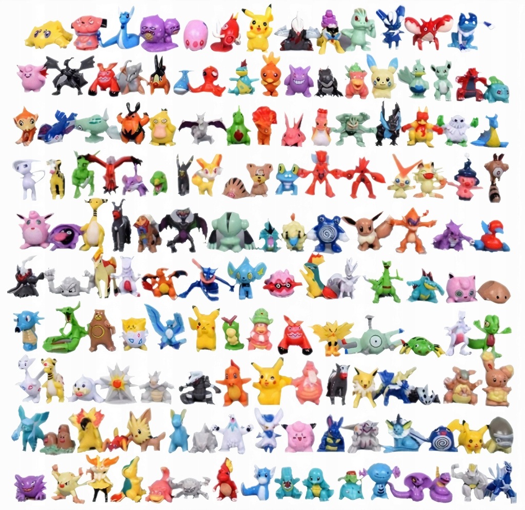 ZESTAW 144 FIGUREK POKEMON PIKACHU FIGURKI PREZENT - 13340593657 ...