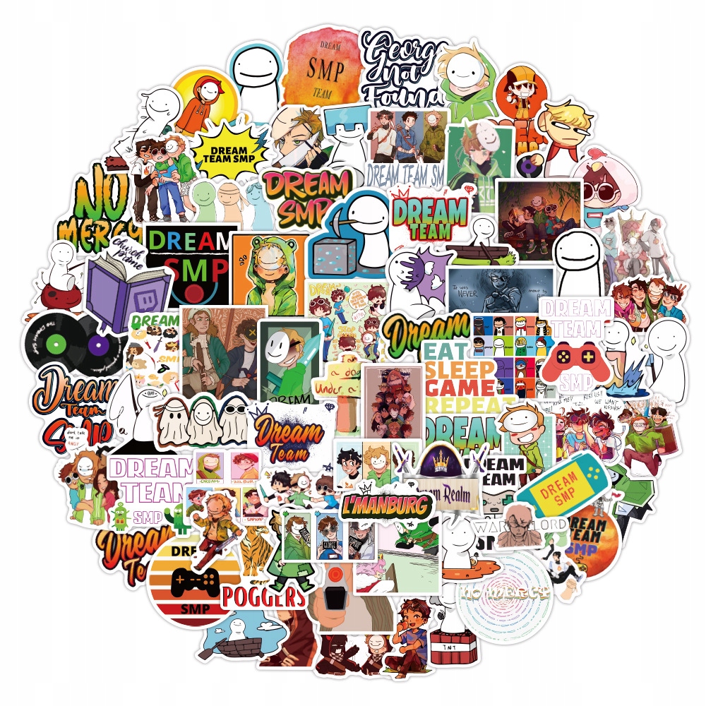 100 Dream Smp hotspot naklejki graffiti notebook d - 11925488805 ...