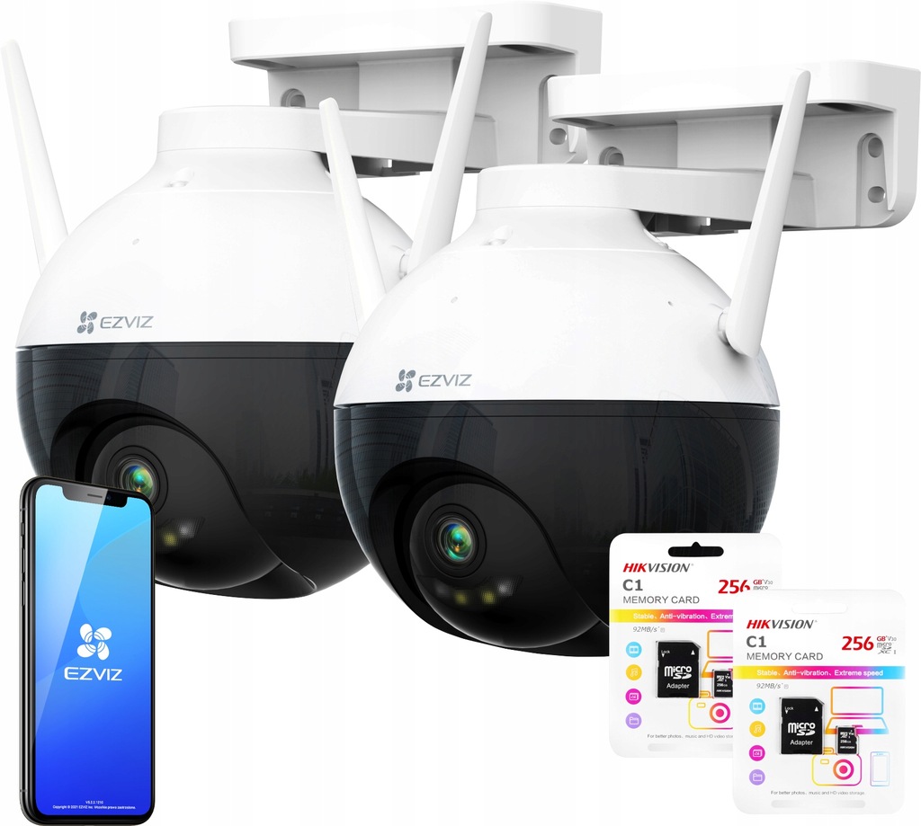 Kamery obrotowe 4Mp WiFi EZVIZ C8W Karta Hikvision - 12481214168 - oficjalne archiwum Allegro