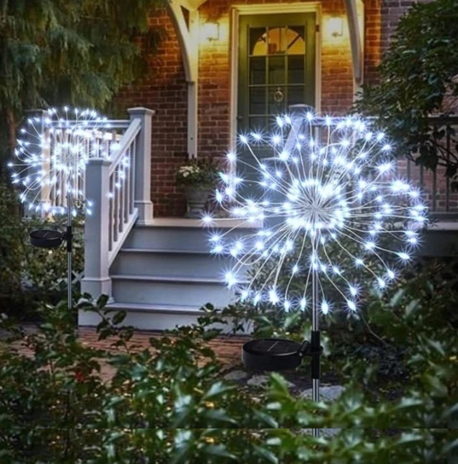 LAMPA SOLARNA LED drzewko dmuchawiec fajerwerki 2 szt - 15099855143 - oficjalne archiwum Allegro