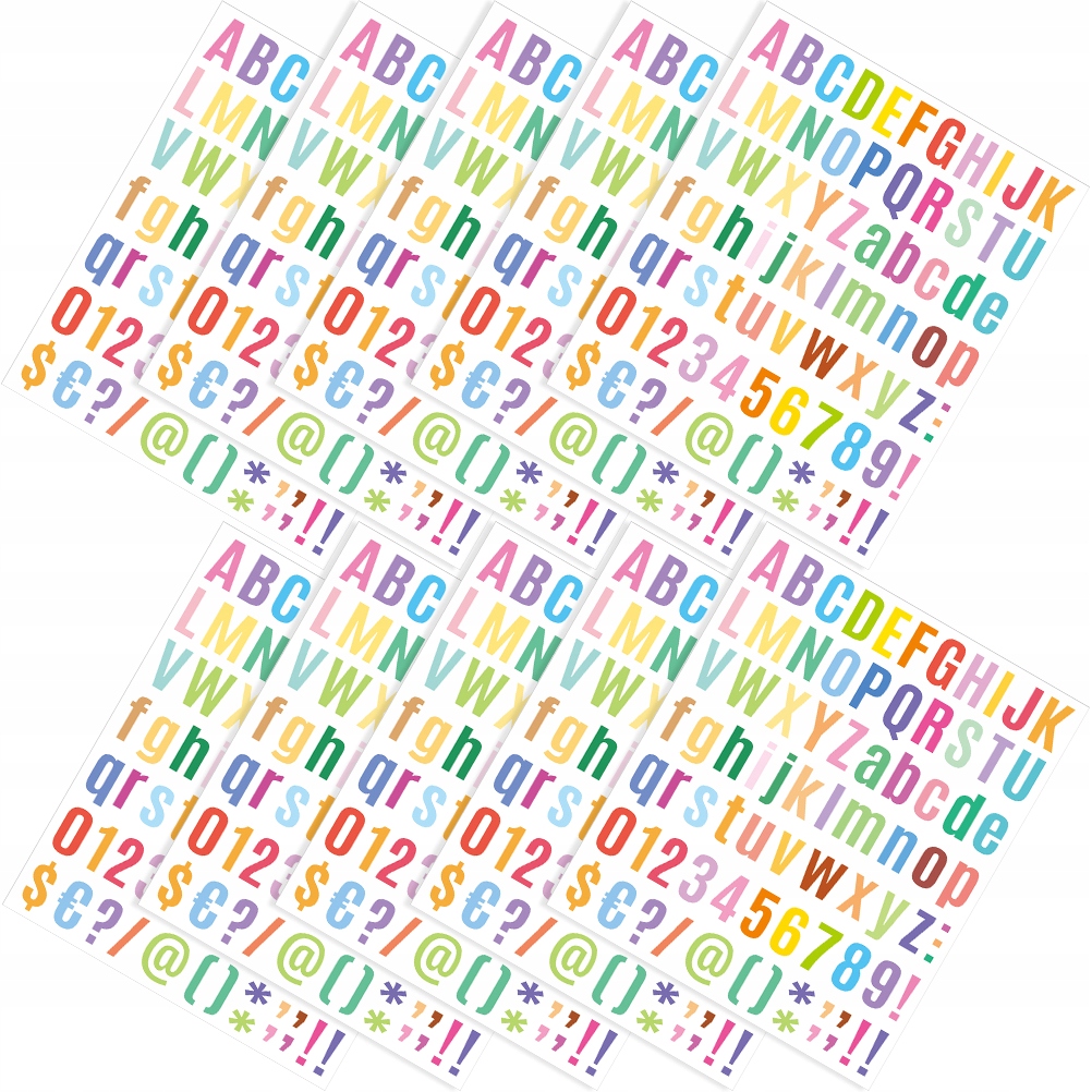 Alphabet Labels Alphabet Stickers Small 10 Sheets - 13340477184 ...