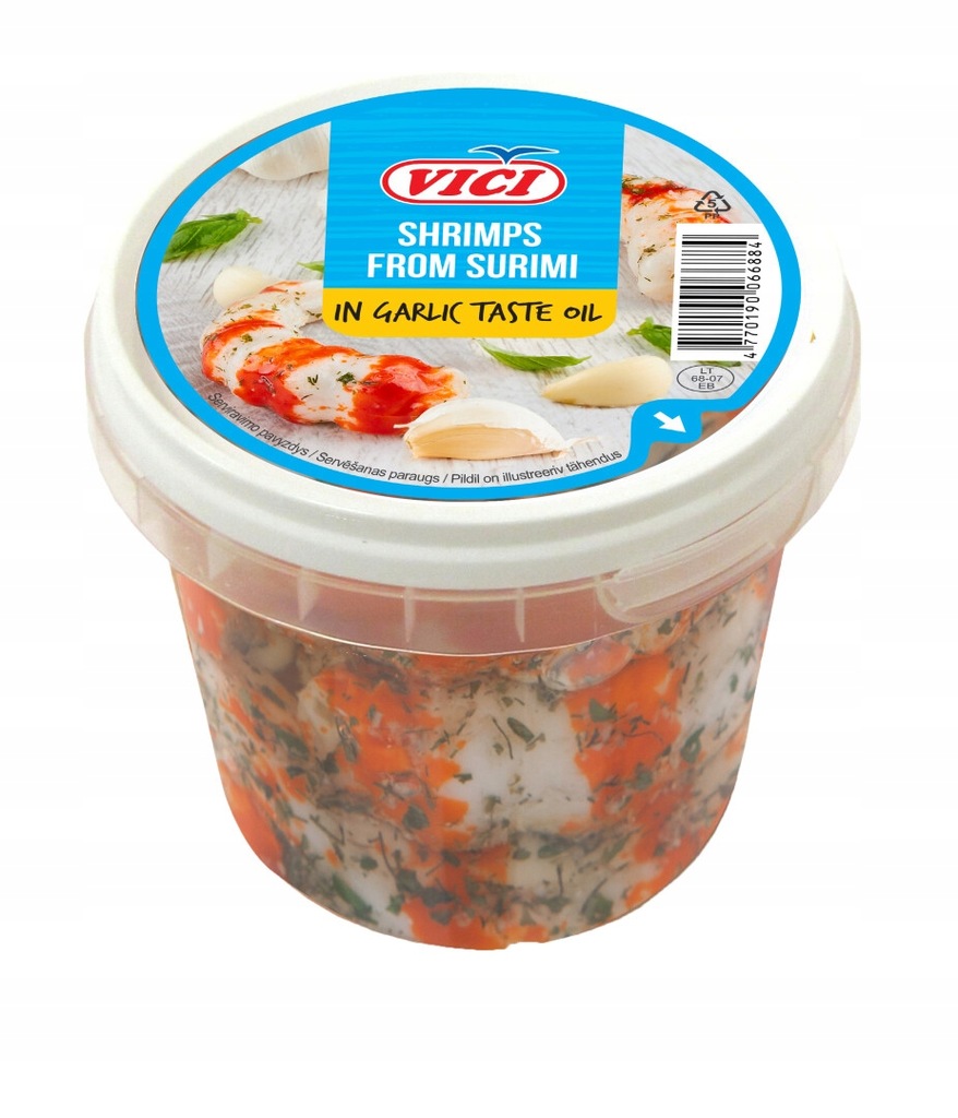 SURIMI Z KREWETEK Z CZOSNKIEM W OLEJU VICI 320G - 11812867366 - oficjalne archiwum Allegro