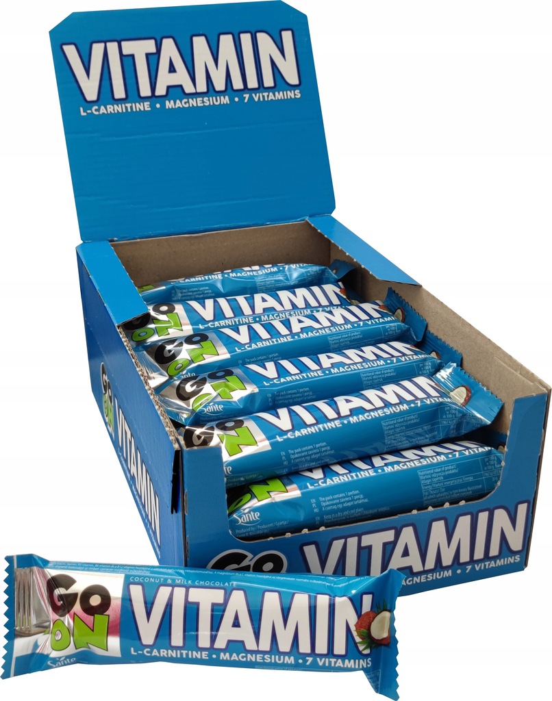 GO ON KOKOSOWY BATON VITAMIN 24x50G ENERGETYCZNY - 11929844991 ...