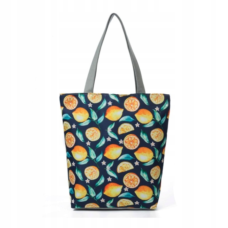 Duża materiałowa torba zamek TP10WZ7 Cytryny - 10771930672 - oficjalne archiwum Allegro