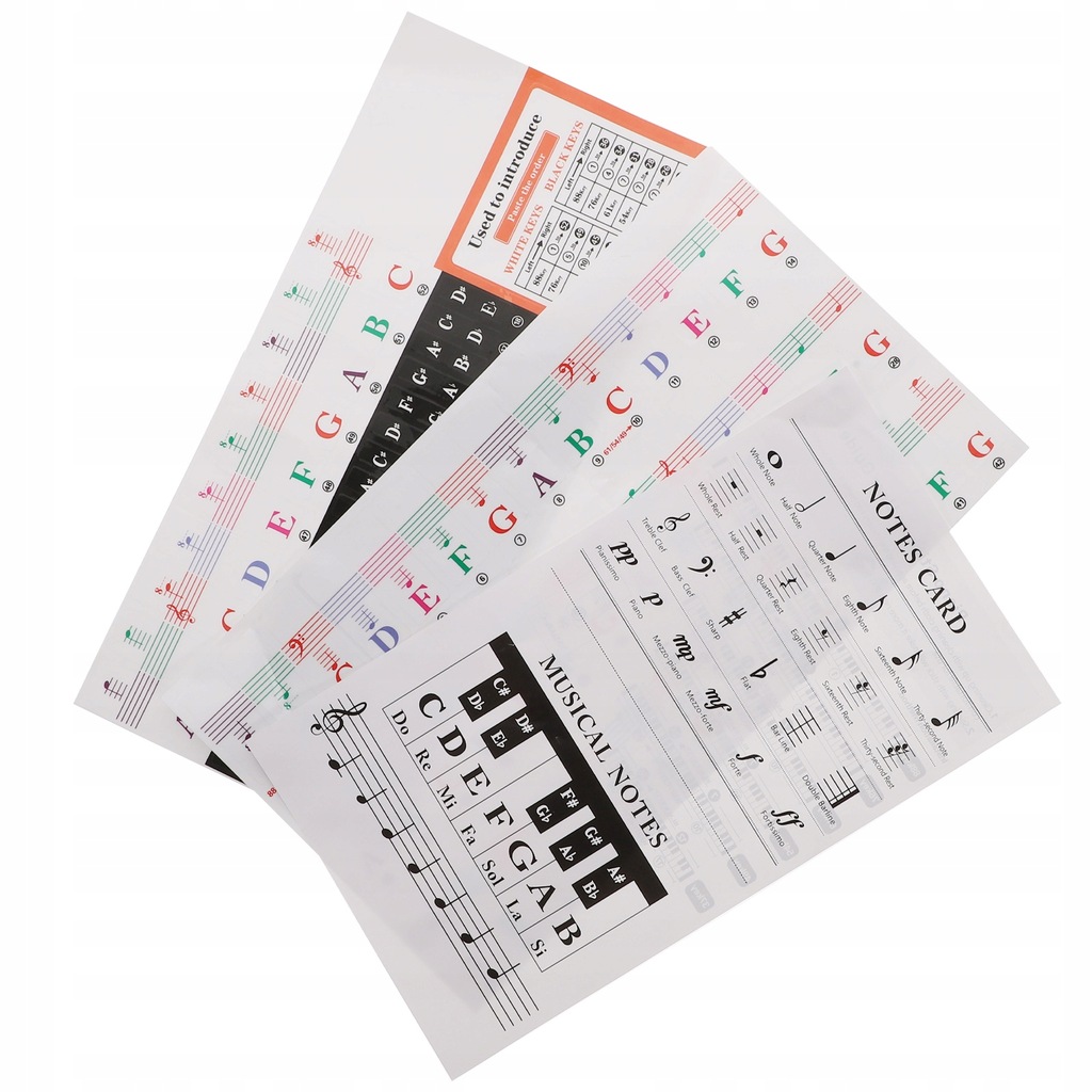 PIANO KEYBOARD DECALS MINI STICKERS BLACK - 14224388272 - oficjalne ...