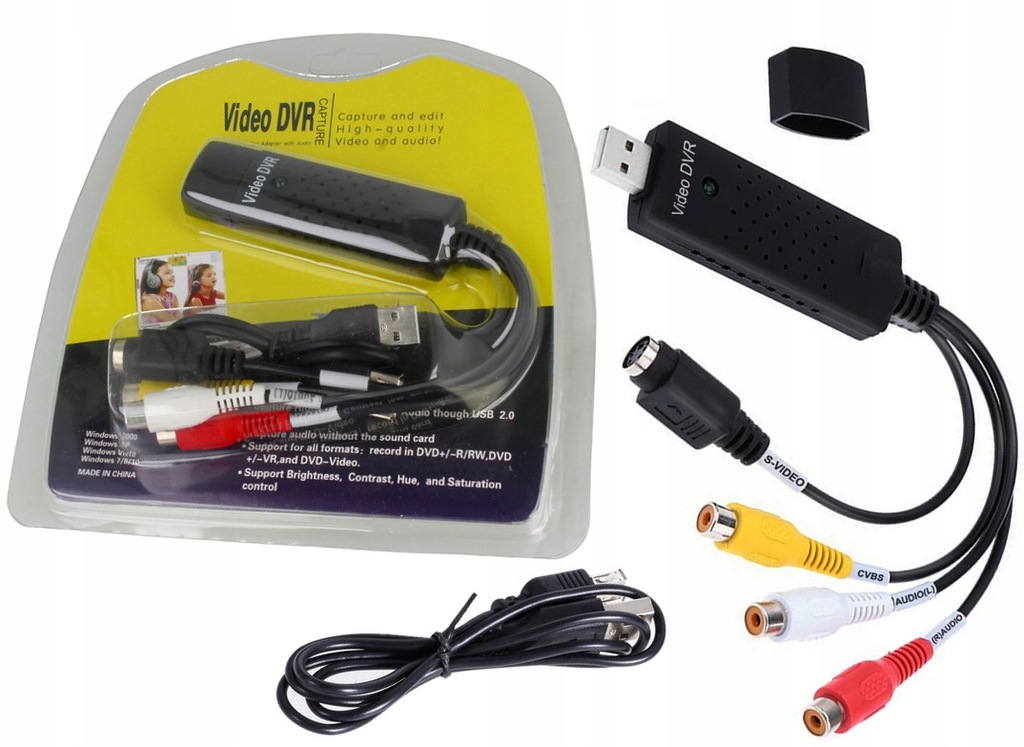 VIDEO GRABBER DVR CAPTURE ZGRYWANIE Z VHS PC O149N - 9443456557 ...