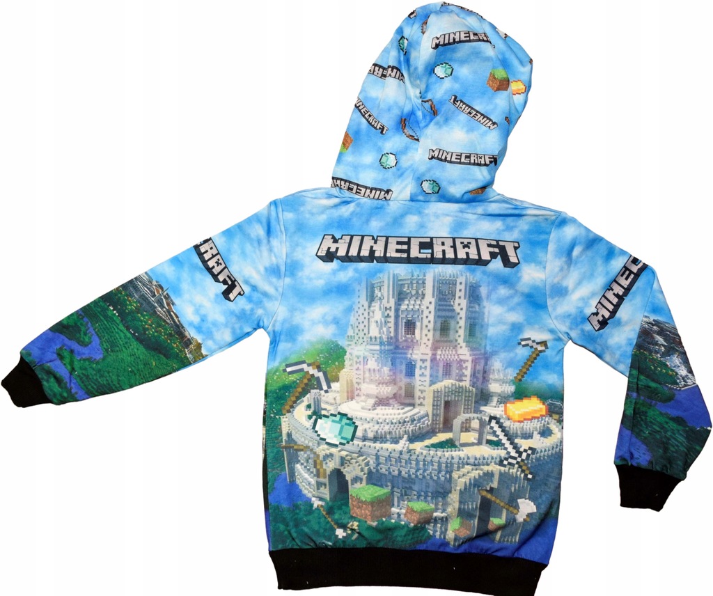 Minecraft Clipper , Bluza Dresowa z kapturem 140 - 12089237987 ...