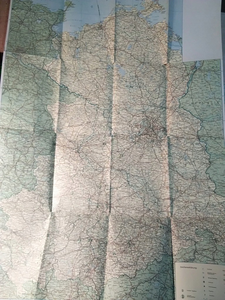 NIEMCY NRD DDR mapa samochodowa 1974 r. - 15065085988 - oficjalne ...