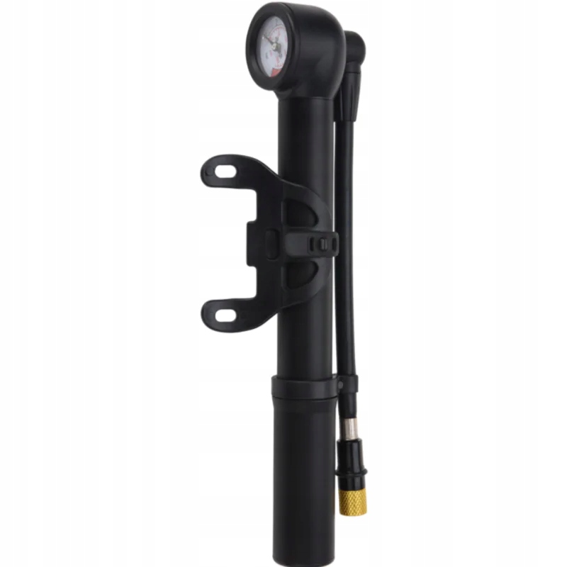Mini pompka do roweru ręczna czarna z miernikiem - 12540425564 ...