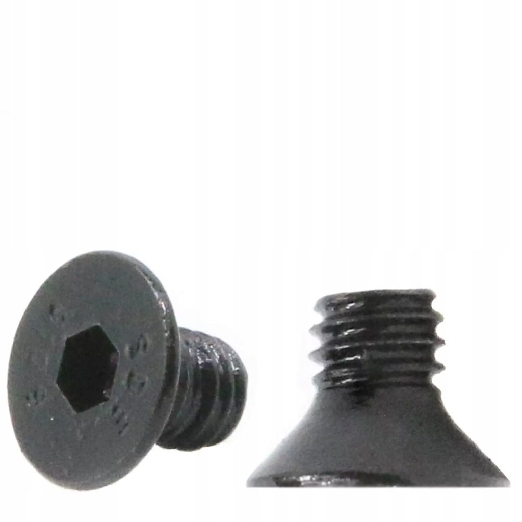 Śruba imbusowa stożkowa M4x8mm czarna x20 - 12283711553 - oficjalne archiwum Allegro