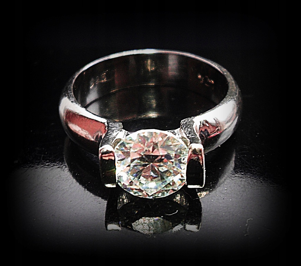 OGROMNY SWIETLISTY BRYLANT PIERSCIONEK - 13798202183 - oficjalne ...