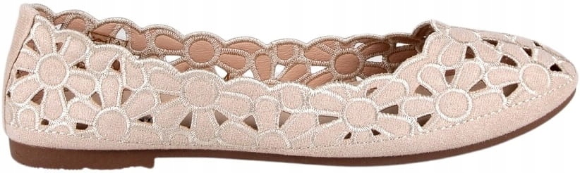 iBUTY DAMSKIE BALERINY HAVER WYCINANE BEŻOWE 40 - 13724882348 ...