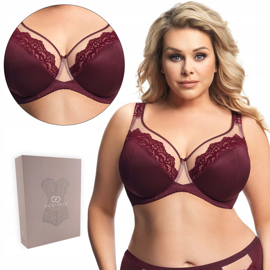 Biustonosz miękki GORSENIA K441 Luisse BORDO 80G - 11408119948 - oficjalne archiwum Allegro