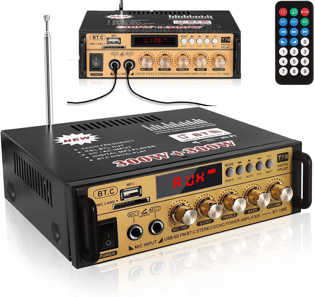 WZMACNIACZ MOCY CYFROWY DŹWIĘKU STEREO BLUETOOTH - 13552417516 - oficjalne archiwum Allegro