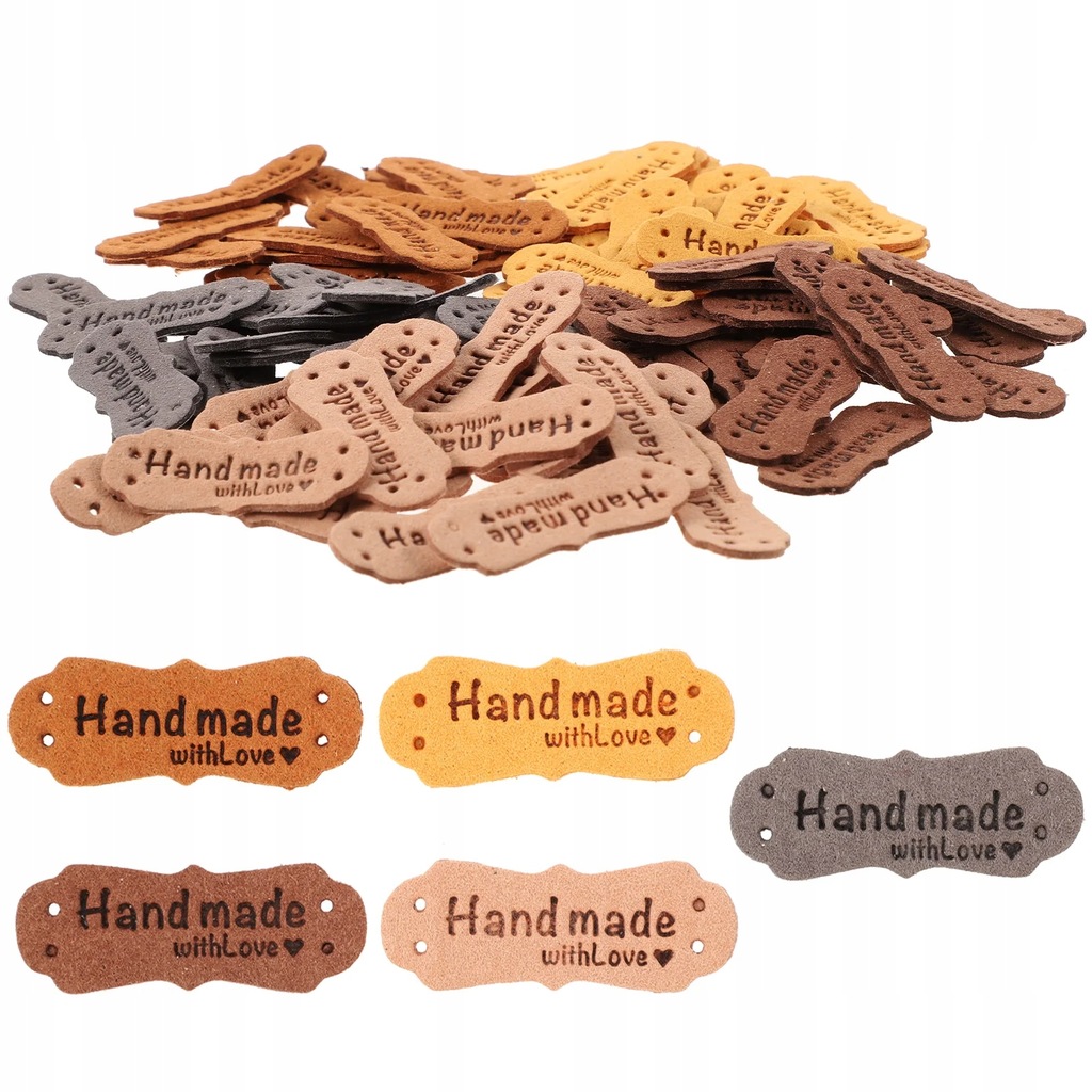 Clothes Tags Handmade Leather Label DIY 100 Pcs - 14231994226 ...