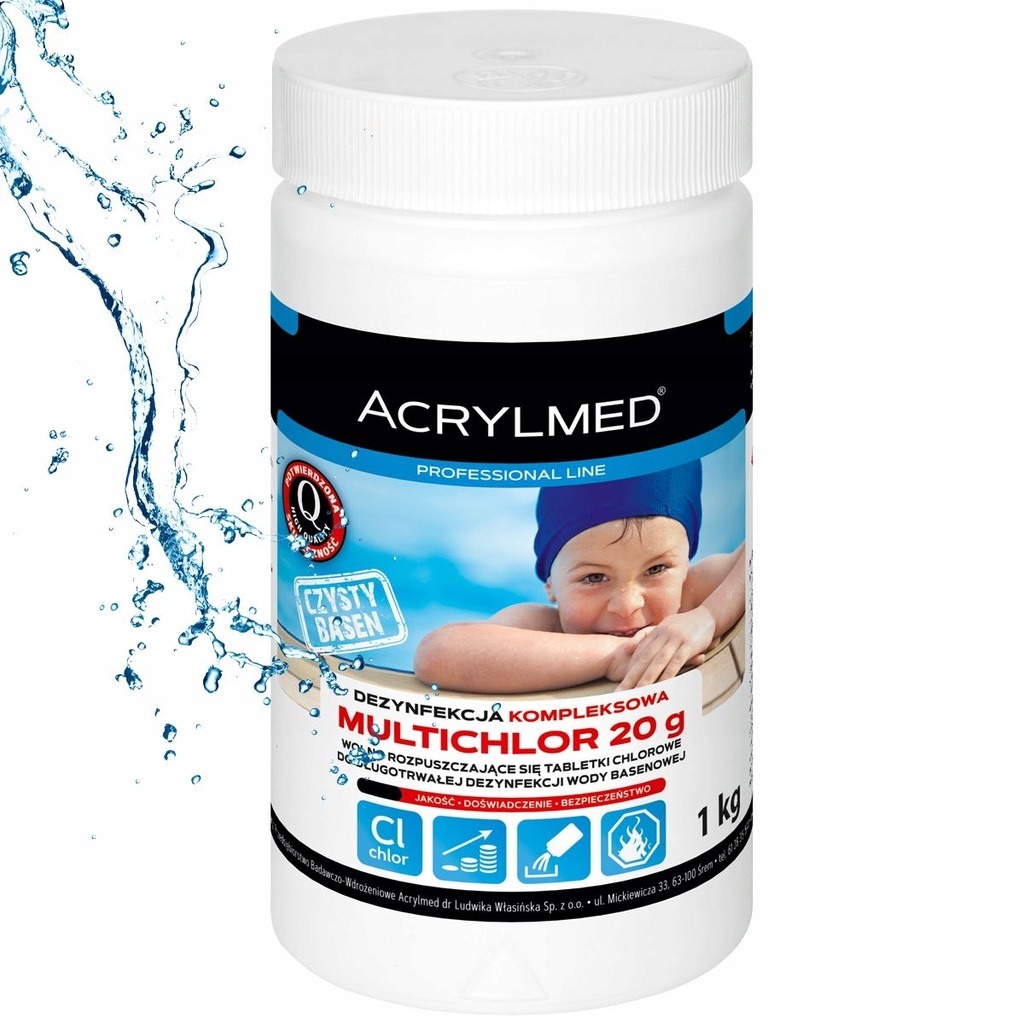 TABLETKI DO DEZYNFEKCJI WODY Multi Chlor 20g/1kg - 10871742494 ...
