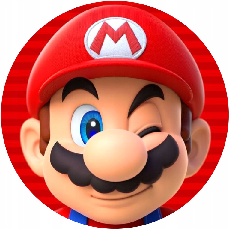 MARIO TWARZ OPŁATEK NA TORT URODZINOWY 20CM+ NAPIS - 9976815411 ...