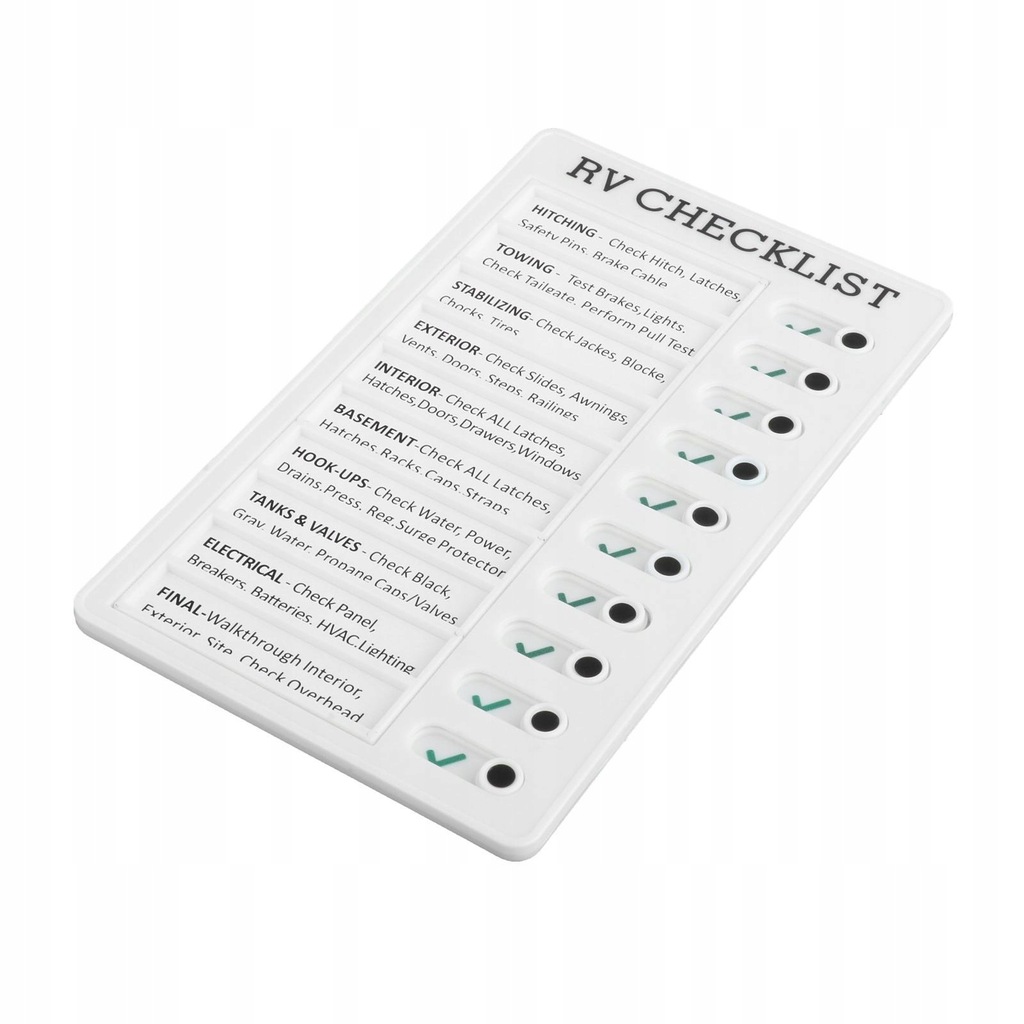 Memo Board Note Memo Board Removable RV Checklist - 12994166907 ...