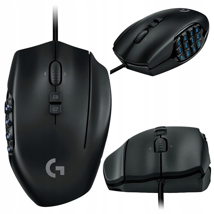 Mysz Logitech G600 Gamingowa 20 przycisków MMORPG - 10744189609 ...