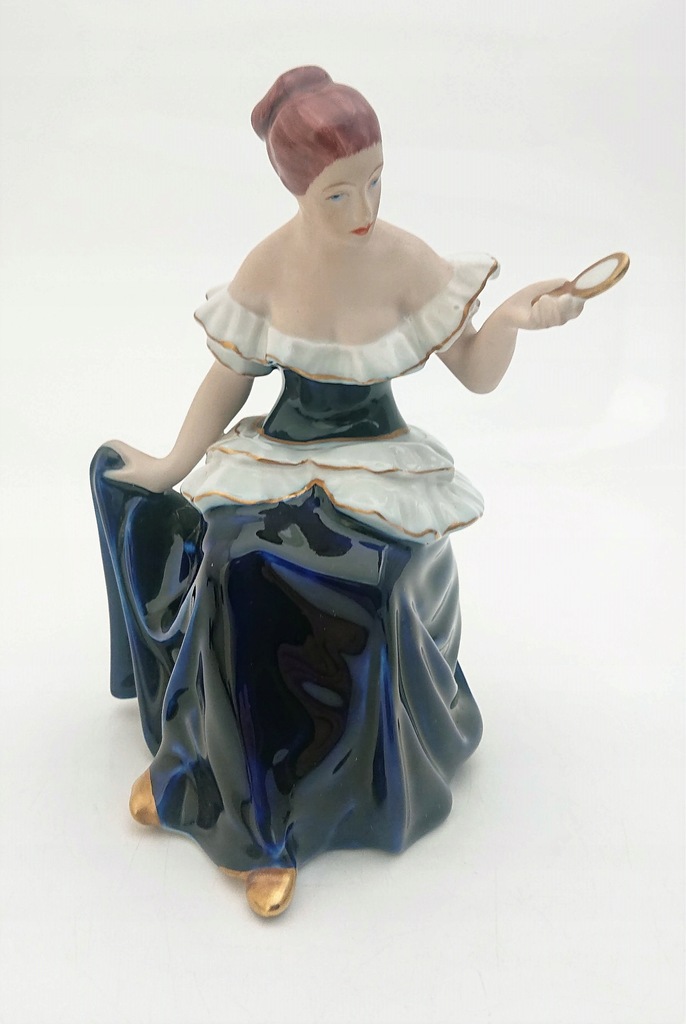 Royal Dux Figurka Dama Z Lusterkiem - 12890227150 - oficjalne archiwum Allegro