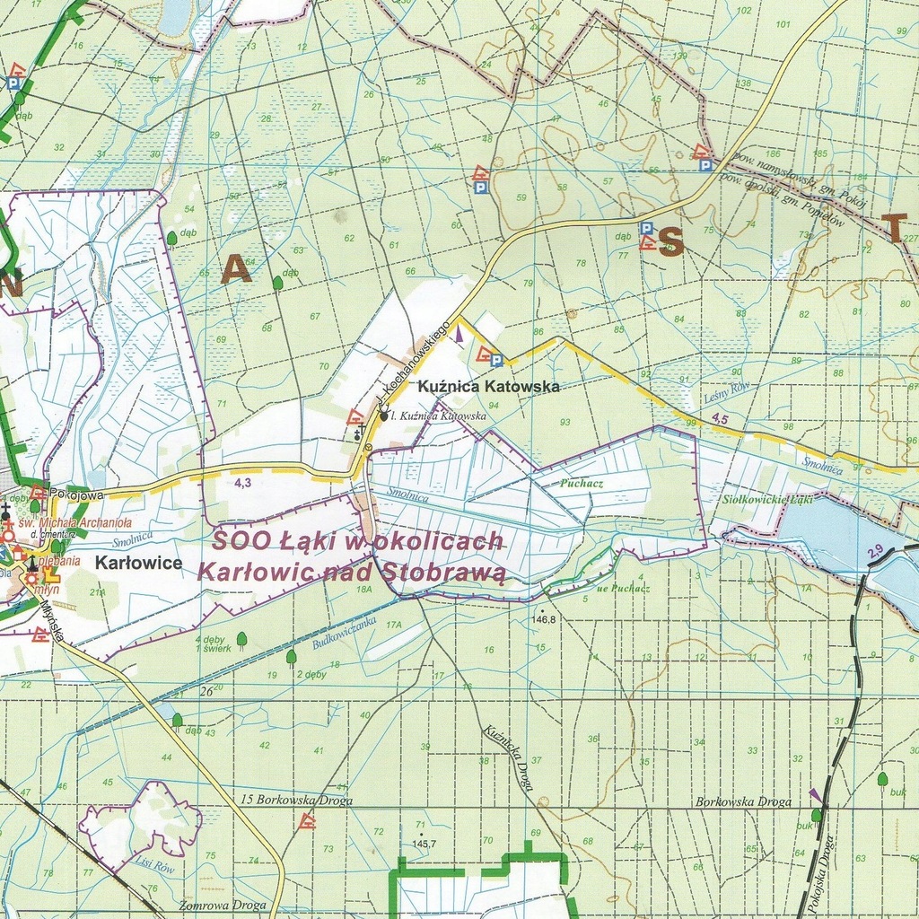 STOBRAWSKI PARK KRAJOBRAZOWY mapa PLAN 2020 - 12149608083 - oficjalne archiwum Allegro