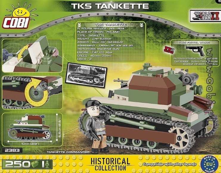 COBI 2383 czołg TKS Tankietka 250 klocków - 8129531976 - oficjalne ...