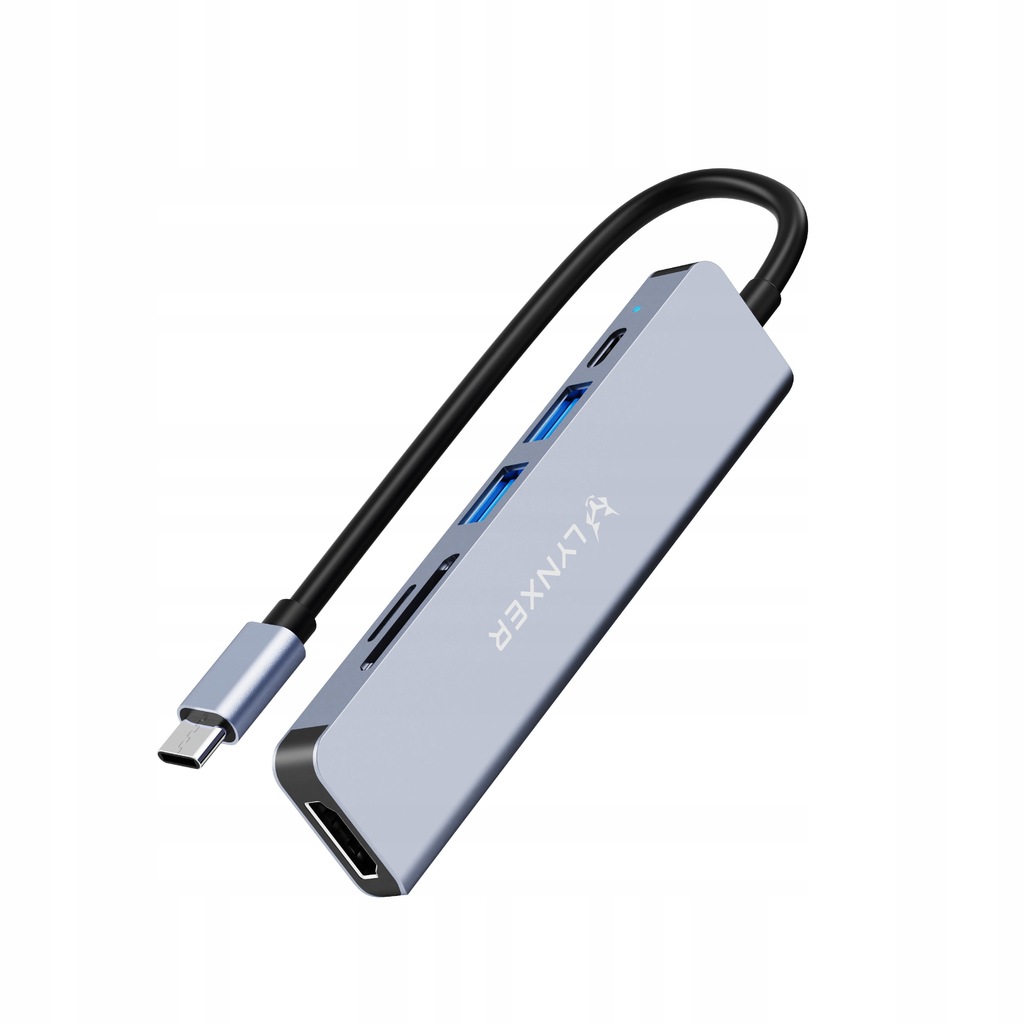 HUB USB-C ADAPTER 6w1 HDMI 4K / USB 3.0 / CZYTNIK PRZEJŚCIÓWKA / 6 ... HUB USB-C ADAPTER 6w1 HDMI 4K / USB 3.0 / CZYTNIK PRZEJŚCIÓWKA / 6 ...