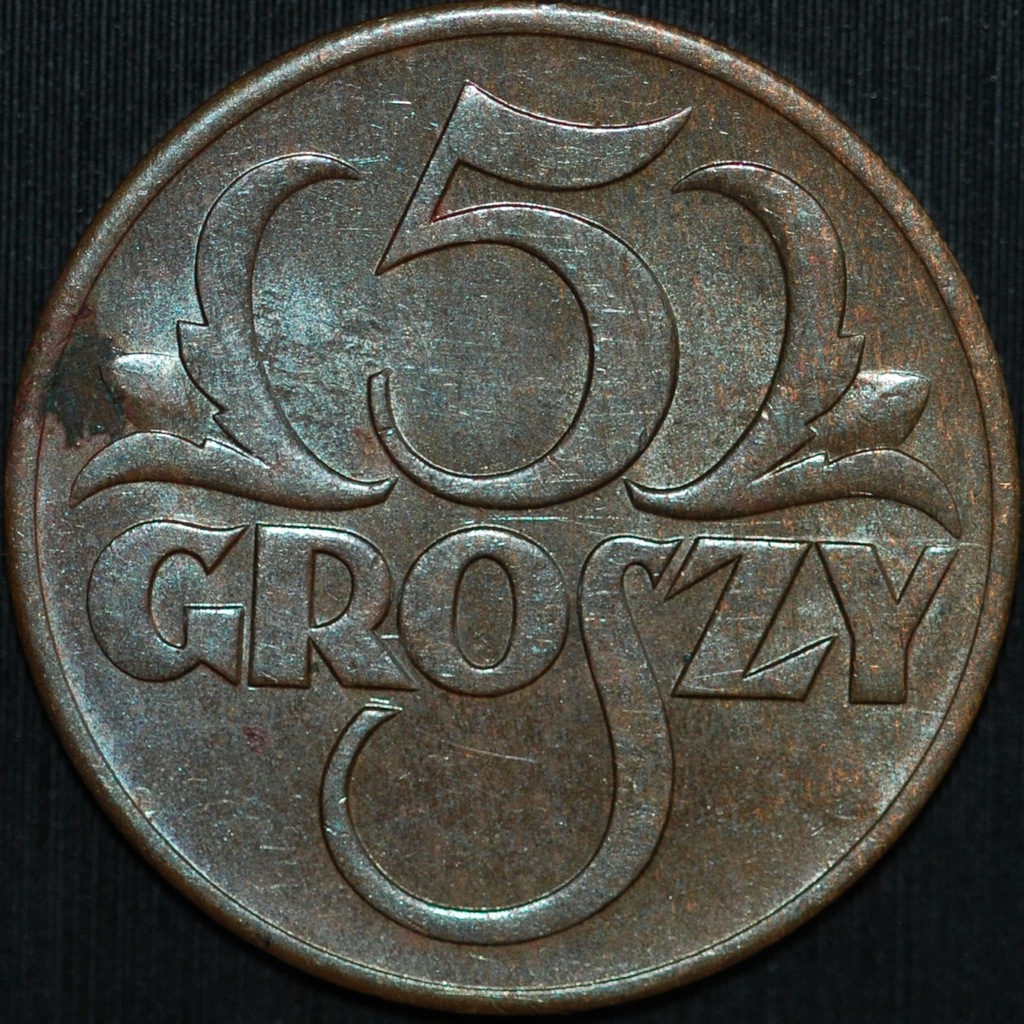 5 groszy 1939 - około menniczy egzemplarz - 12455825438 - oficjalne archiwum Allegro