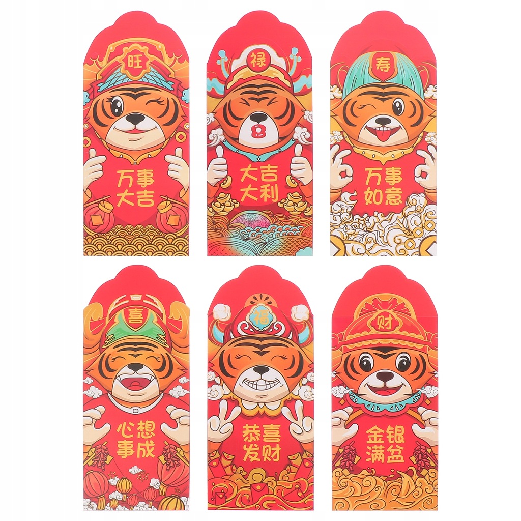 Red Envelope Chinese Packets Wedding Paper 6 Pcs - 13594589373 ...
