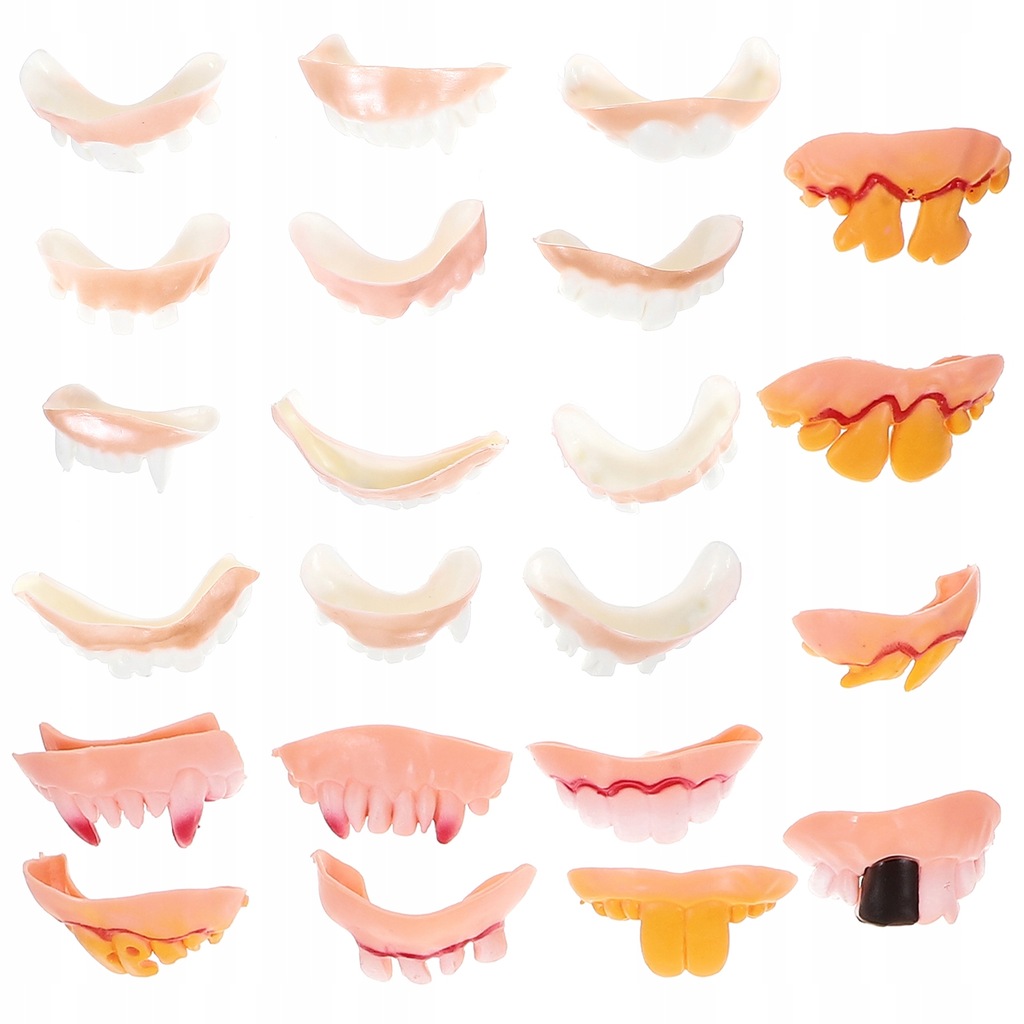 Fake Funny Dentures Horrific Teeth Props 22 Pcs - 14121570714 ...