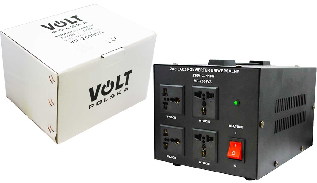 ZASILACZ KONWERTER TRANSFORMATOR 230V / 110V 2000W - 6620088411 - oficjalne archiwum Allegro