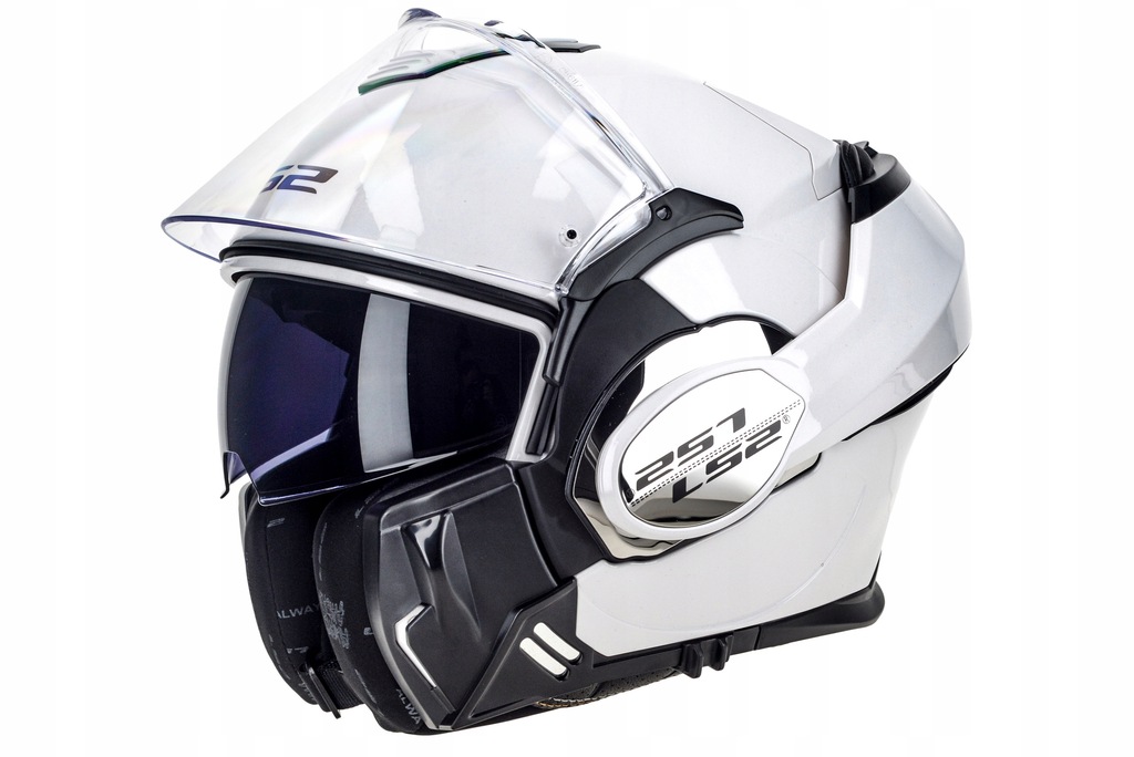 Kask szczękowy LS2 FF399 VALIANT WHITE L - 10840486289 - oficjalne ...