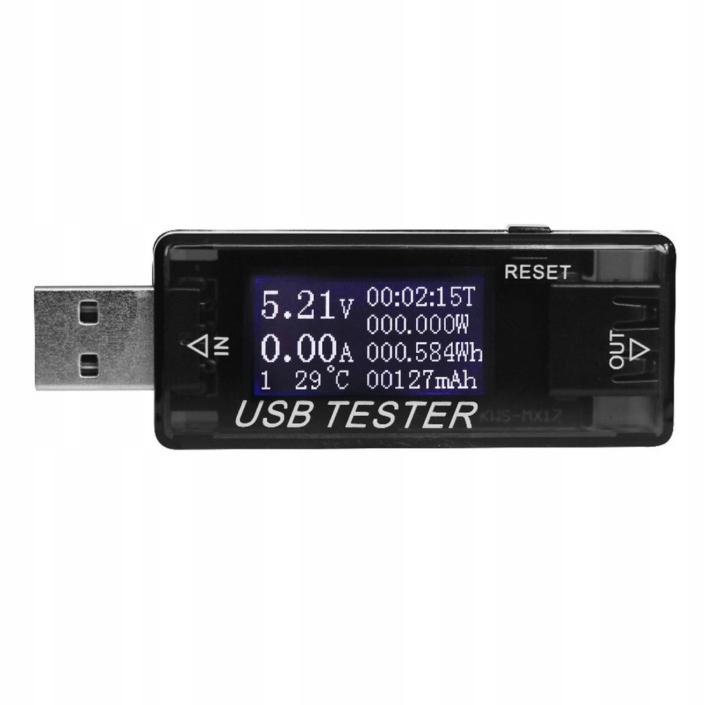 USB Meter Tester Voltage Current Battery Power Charger 8 IN 1 Black ...