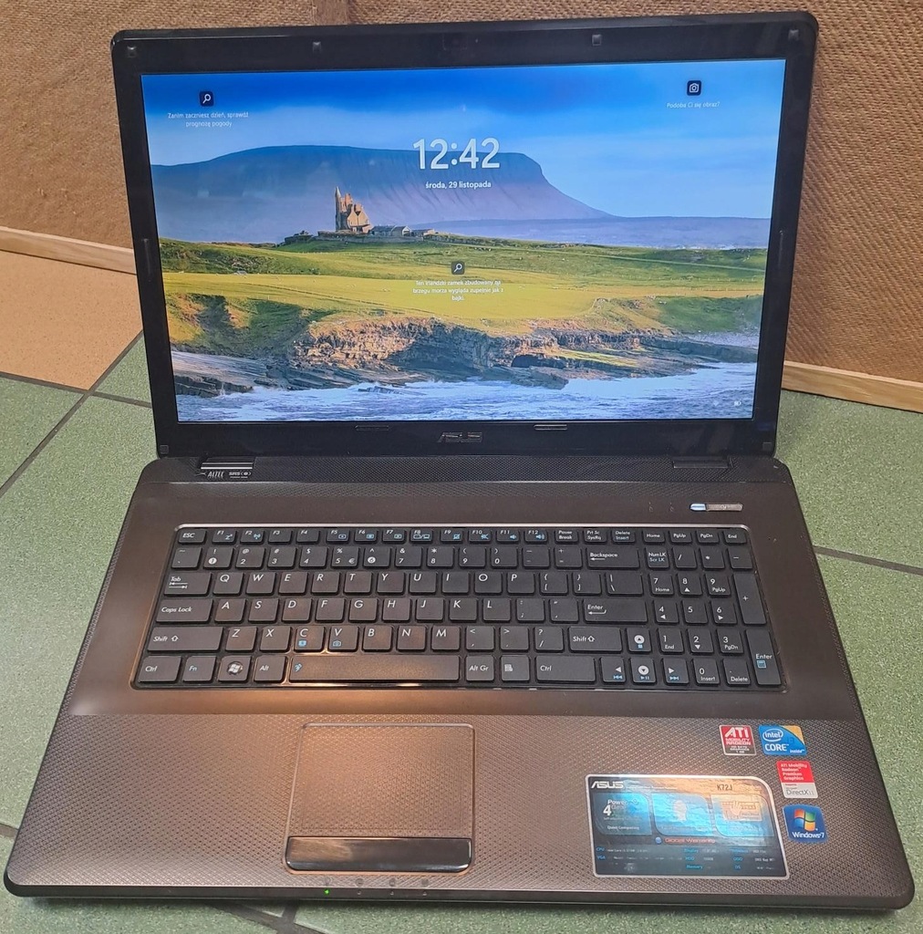17-calowy zadbany ASUS K72JR i3/6GB/480GB-SSD - 14795825389 - oficjalne ...