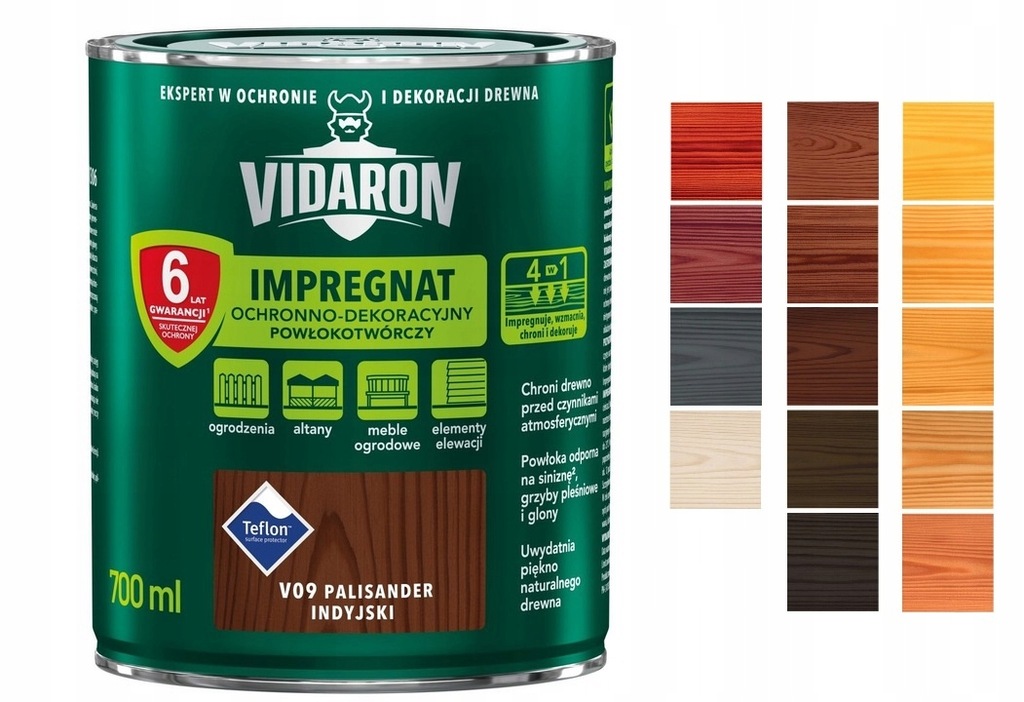 VIDARON Impregnat do drewna 700ml KOLORY 0,7L - 6726453054 - oficjalne ...