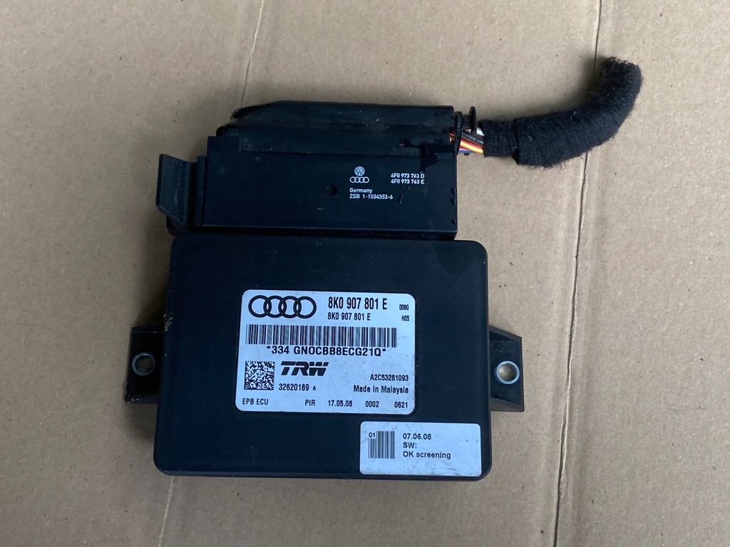 Moduł hamulca ręcznego Audi A4 B8 8K0907801E - 11635562309 - oficjalne archiwum Allegro