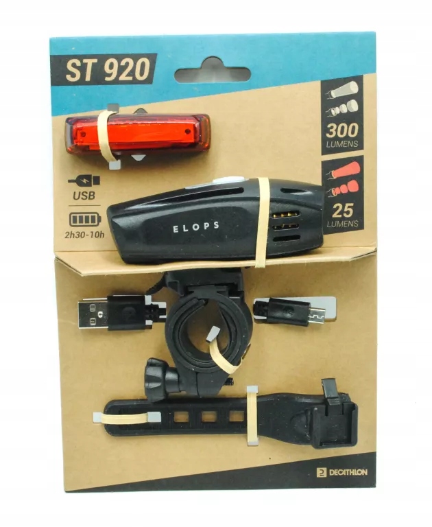 ZESTAW LAMPEK ROWEROWYCH ELOPS ST 920 - 14008741945 - oficjalne archiwum Allegro