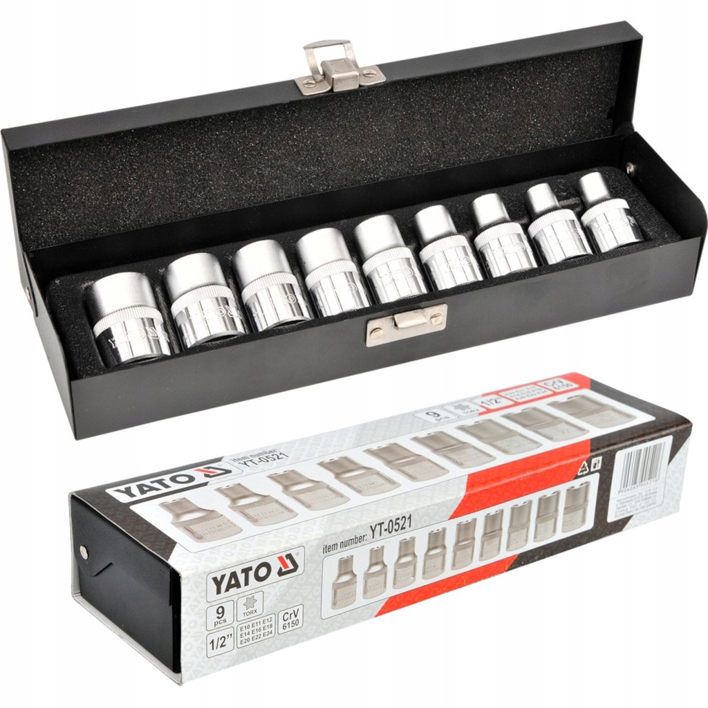 NASADKI TORX E10-E24 YT-0521 YATO klucze nasadowe - 9989699208 - oficjalne archiwum Allegro