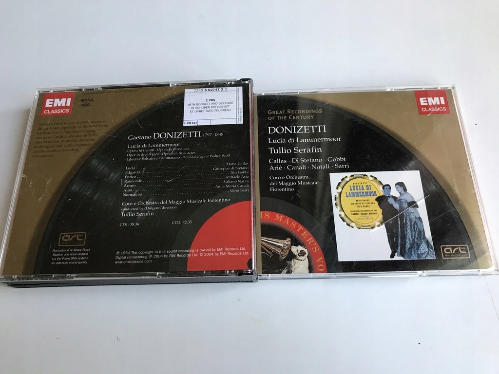 2CD Donizetti Lucia di Lammermoor Tullio Serafin Callas Di Stefano 5/6 ... 2CD Donizetti Lucia di Lammermoor Tullio Serafin Callas Di Stefano 5/6 ...