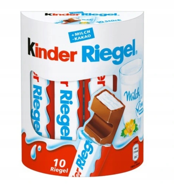 Batony z mlecznym nadzieniem Kinder Riegel 10x21g - 12111306096 ...
