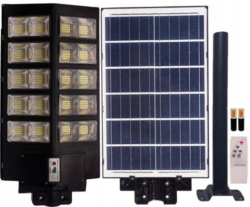 Lampa LED 800W Solarna Uliczna Pilot + Mocowanie - 12051441463 - oficjalne archiwum Allegro